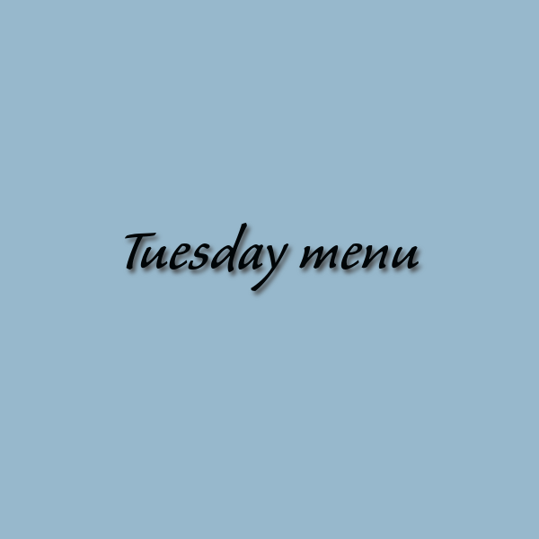 Tuesday Menu week - Take away - mad.eaaa.dk