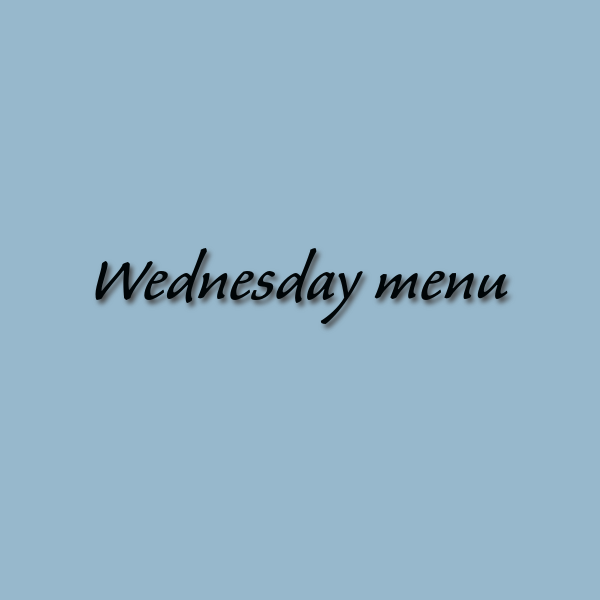 Wednesday Menu Week 12 - Take away - mad.eaaa.dk